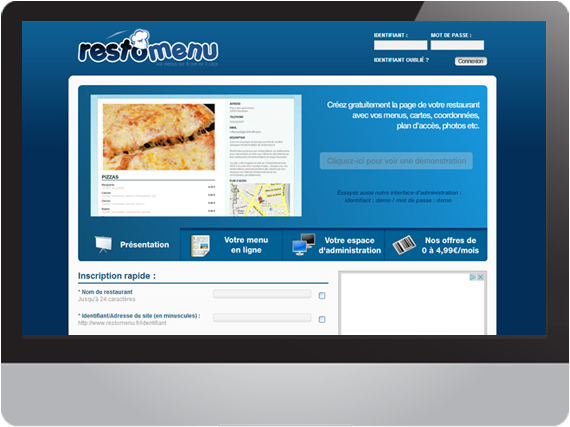Site internet – Restomenu.fr – Pearlweb